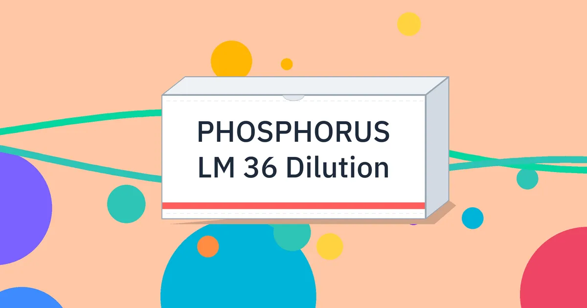 Symbolbild: Packung mit der Aufschrift PHOSPHORUS LM 36 Dilution (PZN 13034236) – Verfügbarkeit und Bezug in Apotheken in Frankfurt am Main