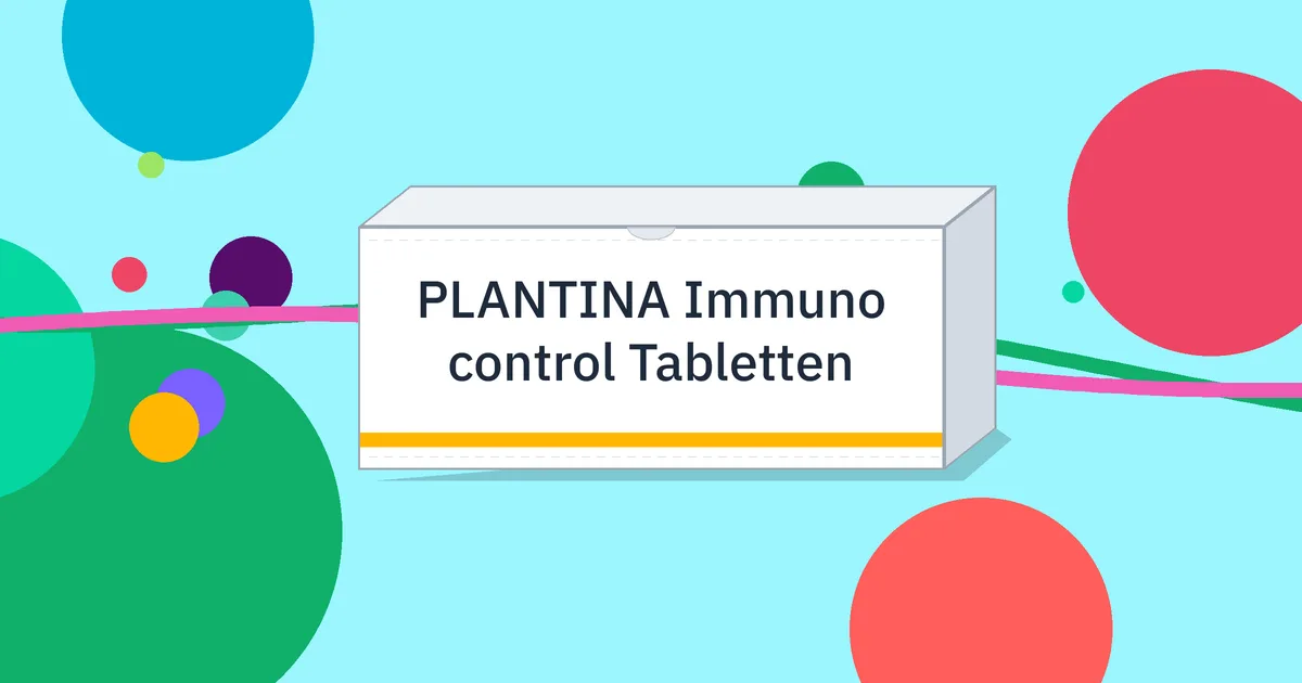Symbolbild: Packung mit der Aufschrift PLANTINA Immuno control Tabletten (PZN 18757985) – Verfügbarkeit und Bezug in Apotheken in Frankfurt am Main