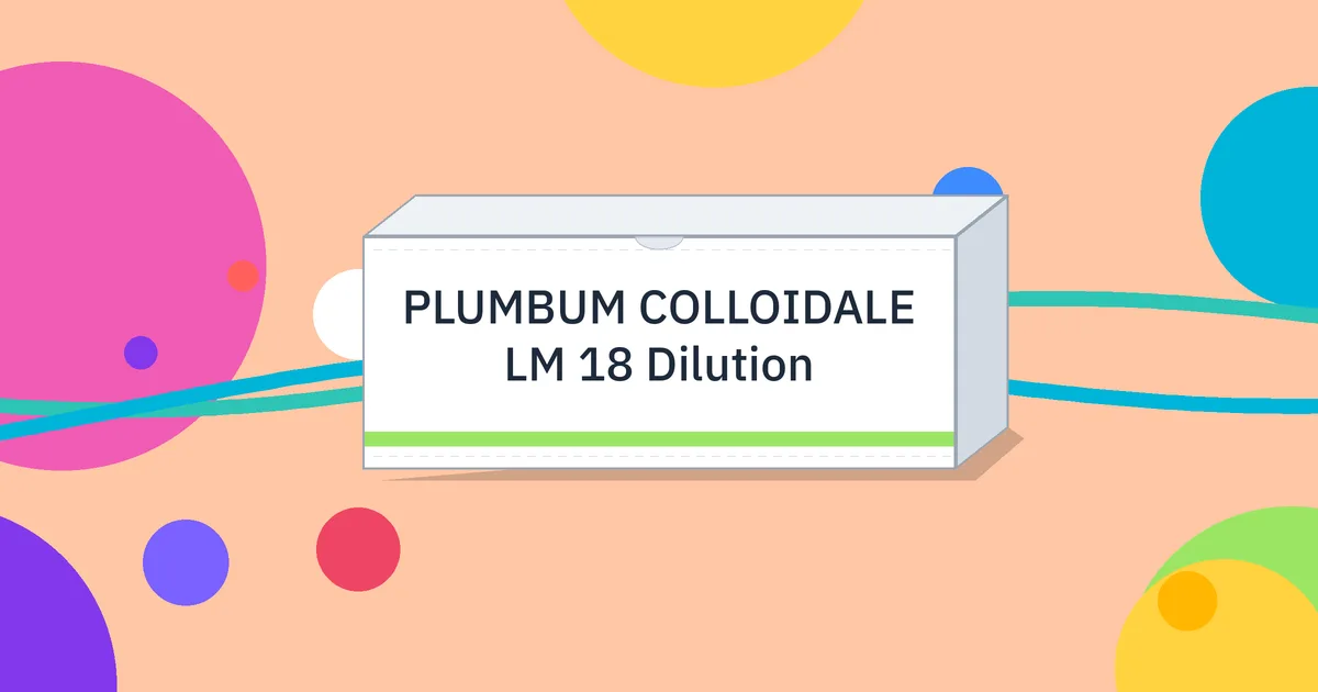 Symbolbild: Packung mit der Aufschrift PLUMBUM COLLOIDALE LM 18 Dilution (PZN 13040283) – Verfügbarkeit und Bezug in Apotheken in Frankfurt am Main