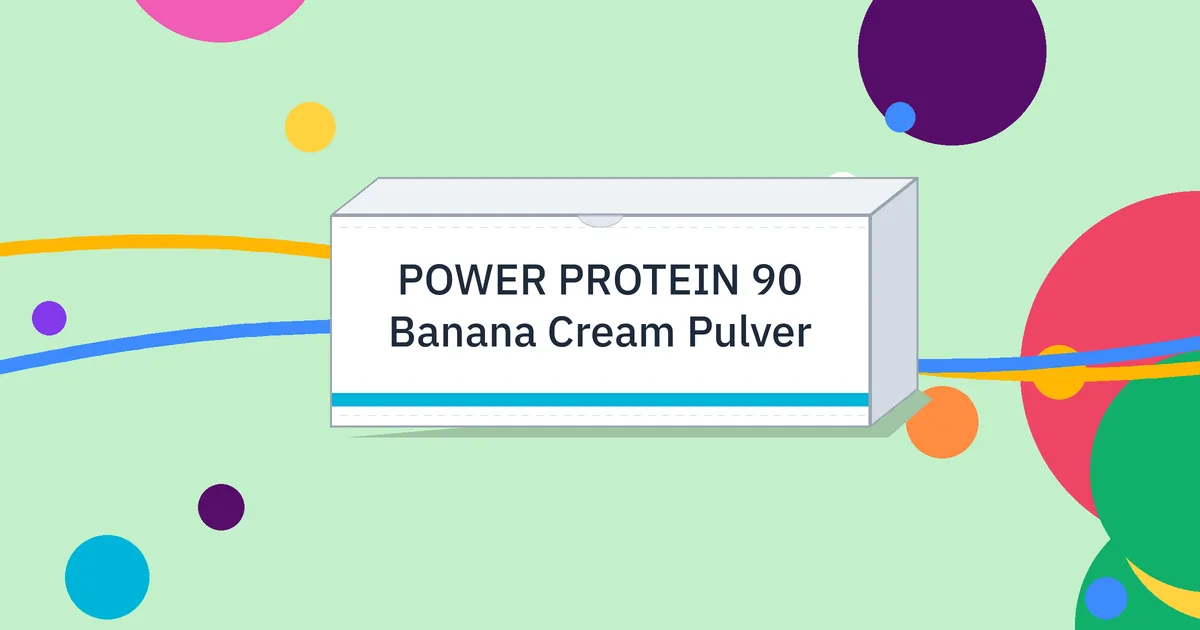 Symbolbild: Packung mit der Aufschrift POWER PROTEIN 90 Banana Cream Pulver (PZN 10855435) – Verfügbarkeit und Bezug in Apotheken in Frankfurt am Main
