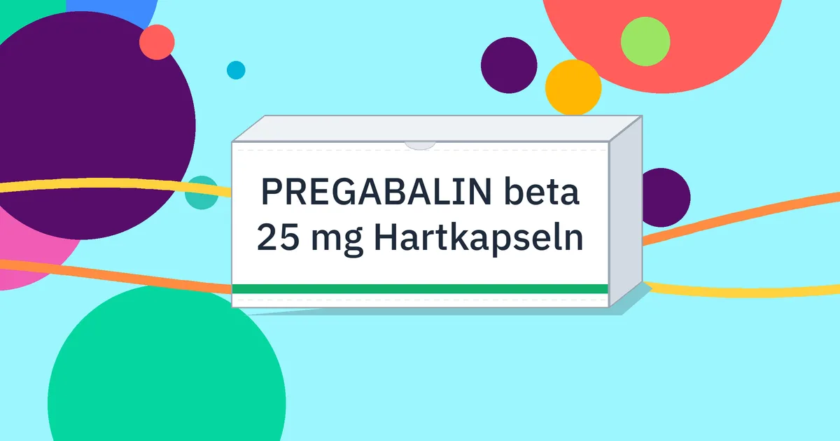 Symbolbild: Packung mit der Aufschrift PREGABALIN beta 25 mg Hartkapseln (PZN 12740191) – Verfügbarkeit und Bezug in Apotheken in Frankfurt am Main