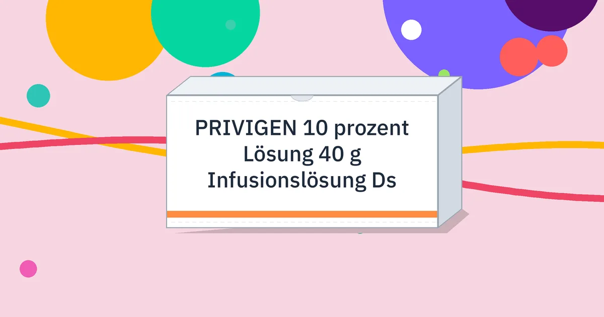 Symbolbild: Packung mit der Aufschrift PRIVIGEN 10 prozent Lösung 40 g Infusionslösung Ds (PZN 16893371) – Verfügbarkeit und Bezug in Apotheken in Frankfurt am Main
