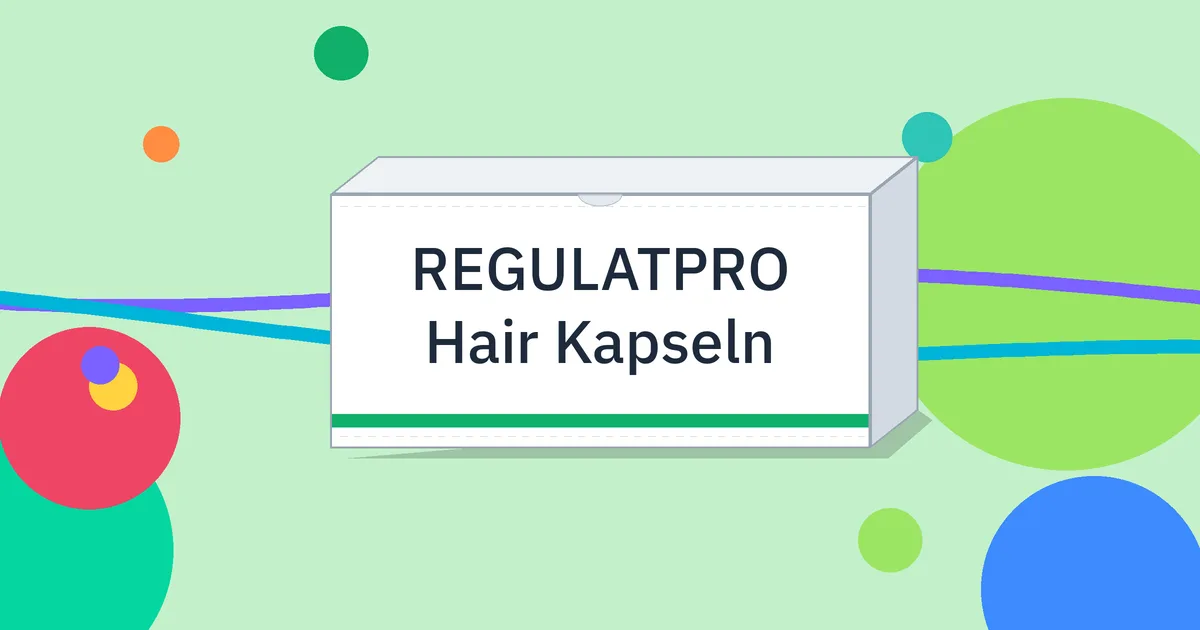 Symbolbild: Packung mit der Aufschrift REGULATPRO Hair Kapseln (PZN 19488889) – Verfügbarkeit und Bezug in Apotheken in Frankfurt am Main