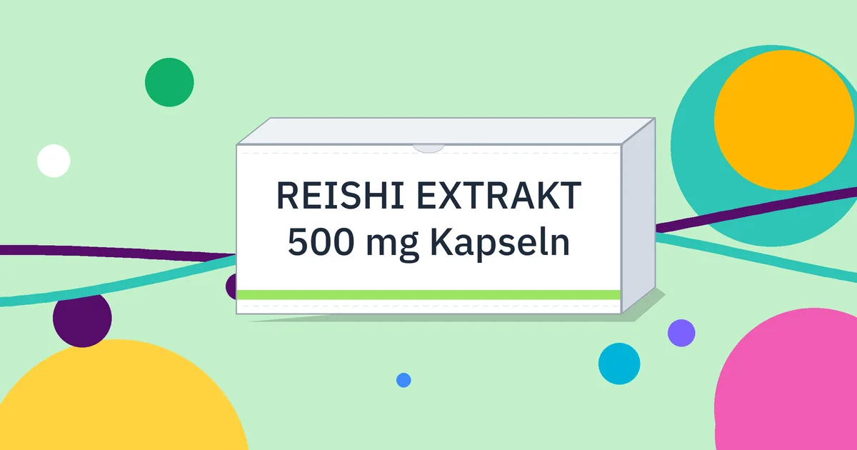 Symbolbild: Packung mit der Aufschrift REISHI EXTRAKT 500 mg Kapseln (PZN 07518119) – Verfügbarkeit und Bezug in Apotheken in Frankfurt am Main