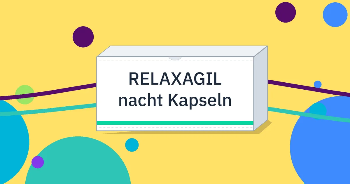 Symbolbild: Packung mit der Aufschrift RELAXAGIL nacht Kapseln (PZN 18196877) – Verfügbarkeit und Bezug in Apotheken in Frankfurt am Main