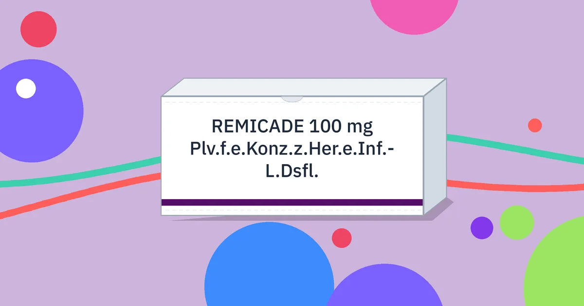 Symbolbild: Packung mit der Aufschrift REMICADE 100 mg Plv.f.e.Konz.z.Her.e.Inf.-L.Dsfl. (PZN 15433928) – Verfügbarkeit und Bezug in Apotheken in Frankfurt am Main