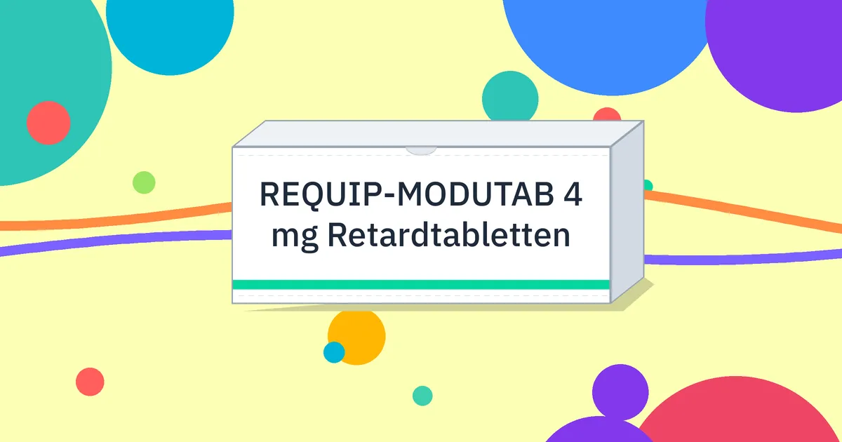 Symbolbild: Packung mit der Aufschrift REQUIP-MODUTAB 4 mg Retardtabletten (PZN 04652099) – Verfügbarkeit und Bezug in Apotheken in Frankfurt am Main