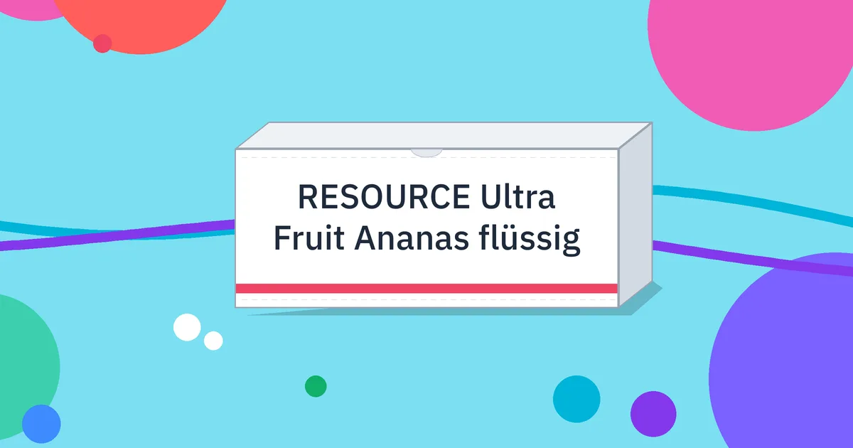 Symbolbild: Packung mit der Aufschrift RESOURCE Ultra Fruit Ananas flüssig (PZN 18048823) – Verfügbarkeit und Bezug in Apotheken in Frankfurt am Main