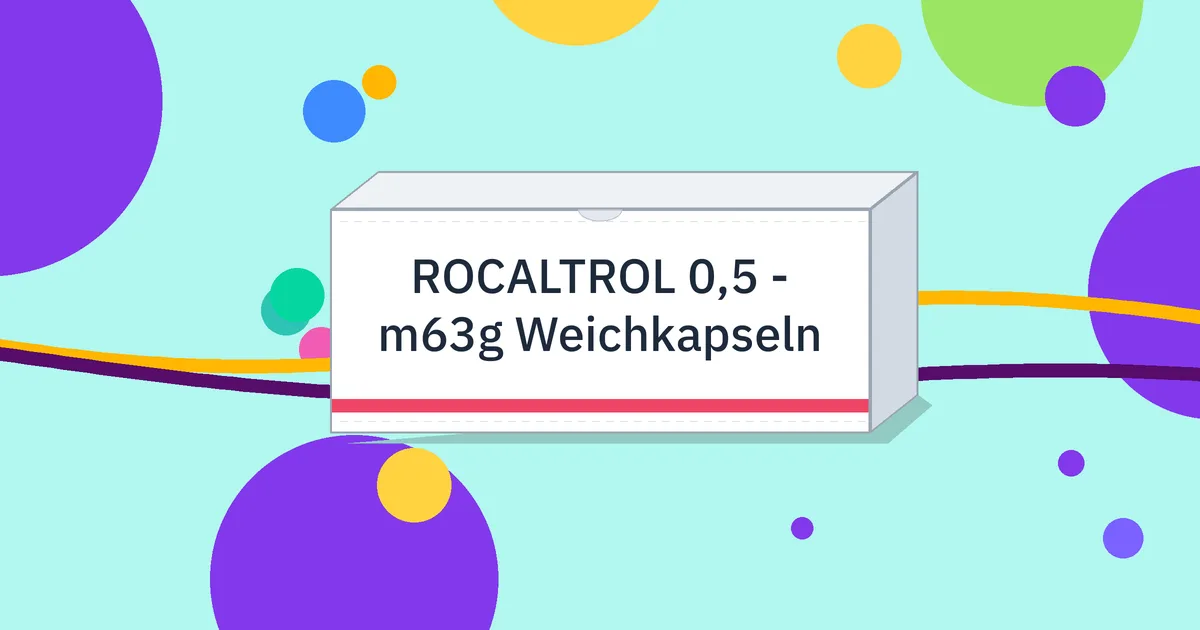 Symbolbild: Packung mit der Aufschrift ROCALTROL 0,5 -m63g Weichkapseln (PZN 04796929) – Verfügbarkeit und Bezug in Apotheken in Frankfurt am Main