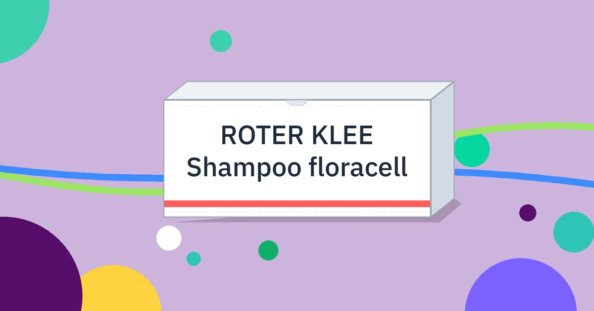 Symbolbild: Packung mit der Aufschrift ROTER KLEE Shampoo floracell (PZN 04009512) – Verfügbarkeit und Bezug in Apotheken in Frankfurt am Main