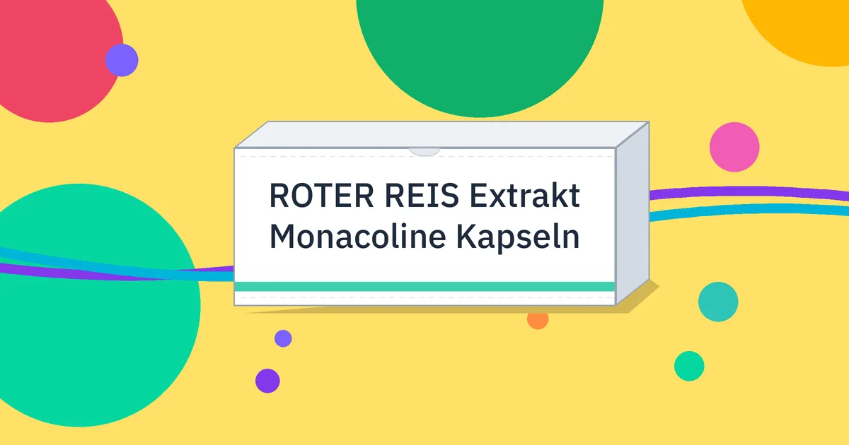 Symbolbild: Packung mit der Aufschrift ROTER REIS Extrakt Monacoline Kapseln (PZN 19688269) – Verfügbarkeit und Bezug in Apotheken in Frankfurt am Main