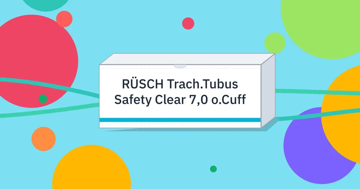 Symbolbild: Packung mit der Aufschrift RÜSCH Trach.Tubus Safety Clear 7,0 o.Cuff (PZN 04247619) – Verfügbarkeit und Bezug in Apotheken in Frankfurt am Main