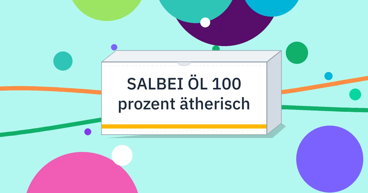 Symbolbild: Packung mit der Aufschrift SALBEI ÖL 100 prozent ätherisch (PZN 07206236) – Verfügbarkeit und Bezug in Apotheken in Frankfurt am Main