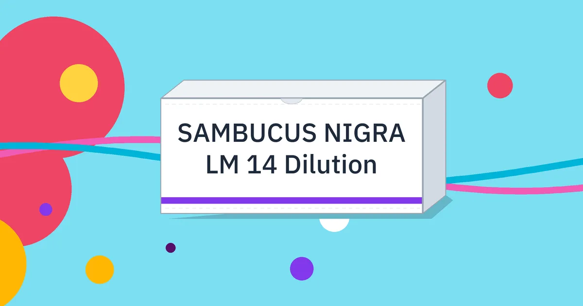 Symbolbild: Packung mit der Aufschrift SAMBUCUS NIGRA LM 14 Dilution (PZN 13181285) – Verfügbarkeit und Bezug in Apotheken in Frankfurt am Main