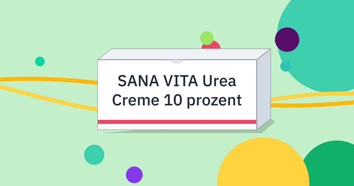 Symbolbild: Packung mit der Aufschrift SANA VITA Urea Creme 10 prozent (PZN 04213543) – Verfügbarkeit und Bezug in Apotheken in Frankfurt am Main