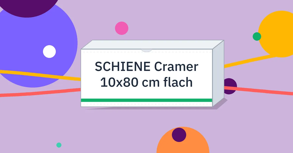 Symbolbild: Packung mit der Aufschrift SCHIENE Cramer 10x80 cm flach (PZN 01968382) – Verfügbarkeit und Bezug in Apotheken in Frankfurt am Main