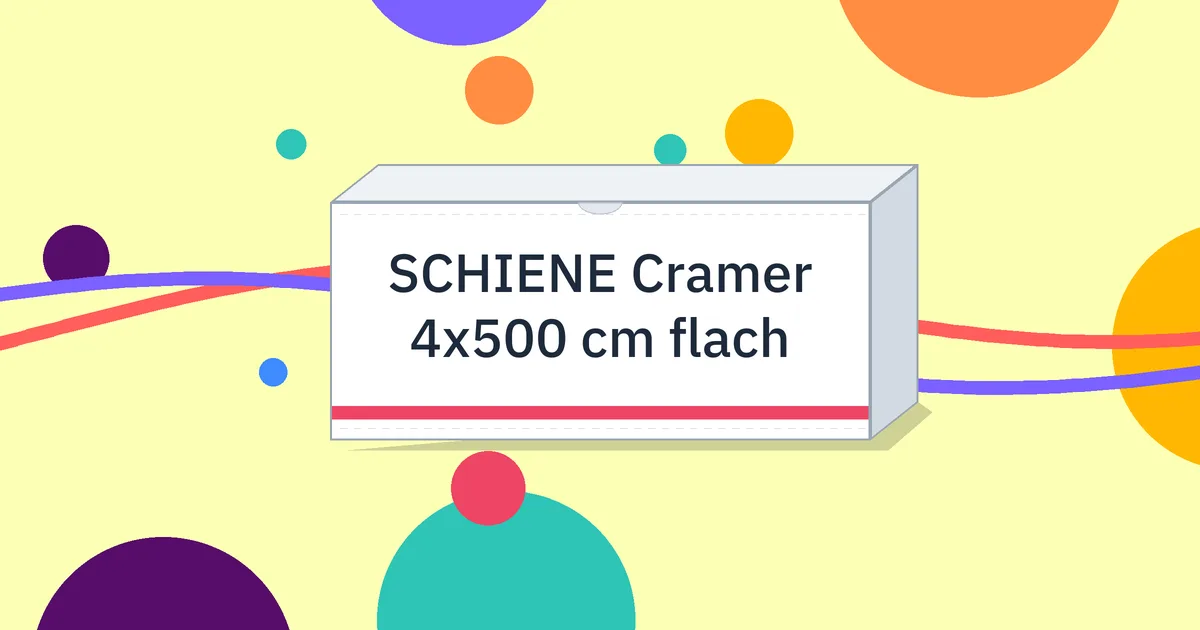 Symbolbild: Packung mit der Aufschrift SCHIENE Cramer 4x500 cm flach (PZN 01968459) – Verfügbarkeit und Bezug in Apotheken in Frankfurt am Main