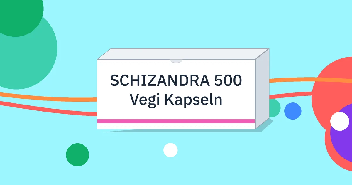 Symbolbild: Packung mit der Aufschrift SCHIZANDRA 500 Vegi Kapseln (PZN 04009340) – Verfügbarkeit und Bezug in Apotheken in Frankfurt am Main