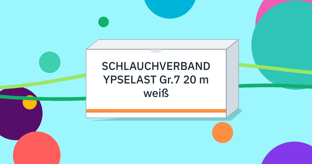 Symbolbild: Packung mit der Aufschrift SCHLAUCHVERBAND YPSELAST Gr.7 20 m weiß (PZN 04473830) – Verfügbarkeit und Bezug in Apotheken in Frankfurt am Main