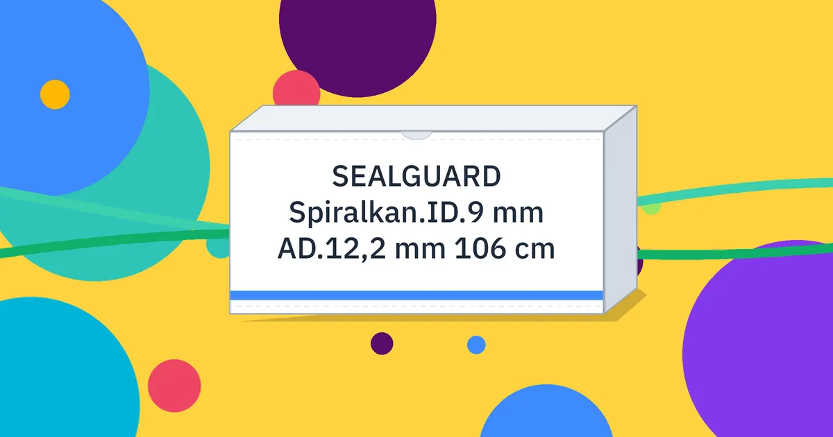 Symbolbild: Packung mit der Aufschrift SEALGUARD Spiralkan.ID.9 mm AD.12,2 mm 106 cm (PZN 06792858) – Verfügbarkeit und Bezug in Apotheken in Frankfurt am Main