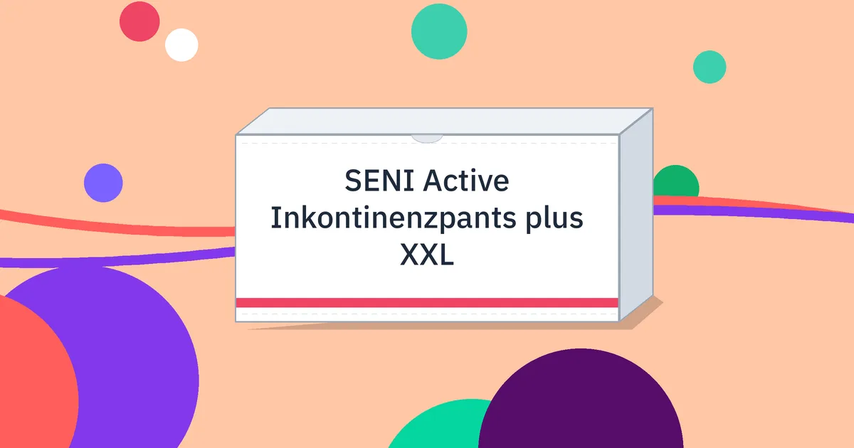 Symbolbild: Packung mit der Aufschrift SENI Active Inkontinenzpants plus XXL (PZN 14162522) – Verfügbarkeit und Bezug in Apotheken in Frankfurt am Main