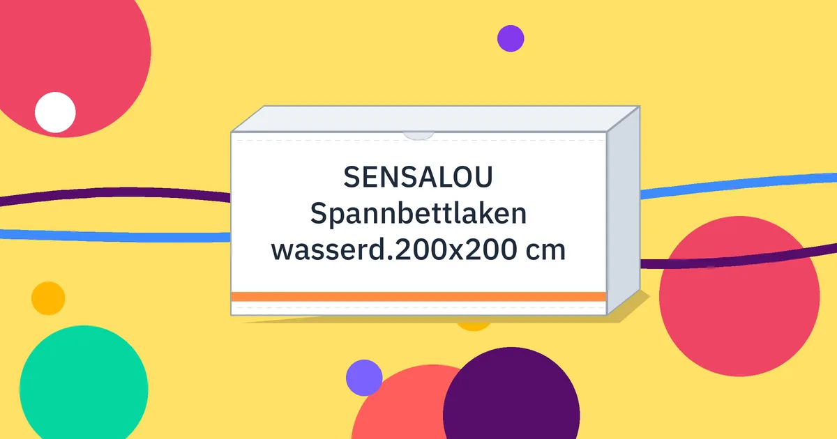 Symbolbild: Packung mit der Aufschrift SENSALOU Spannbettlaken wasserd.200x200 cm (PZN 19227611) – Verfügbarkeit und Bezug in Apotheken in Frankfurt am Main