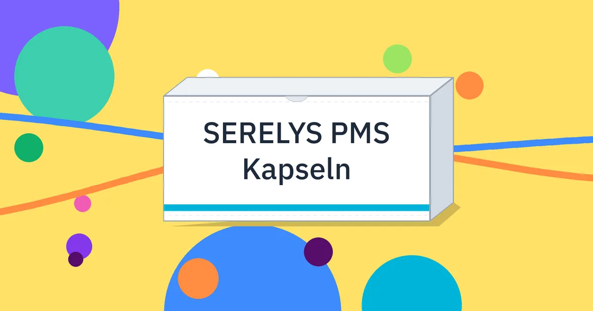 Symbolbild: Packung mit der Aufschrift SERELYS PMS Kapseln (PZN 19439388) – Verfügbarkeit und Bezug in Apotheken in Frankfurt am Main