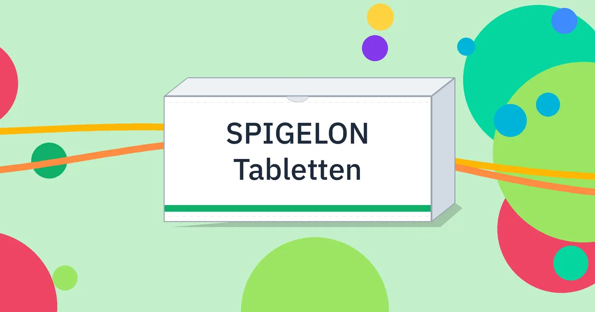 Symbolbild: Packung mit der Aufschrift SPIGELON Tabletten (PZN 01883958) – Verfügbarkeit und Bezug in Apotheken in Frankfurt am Main