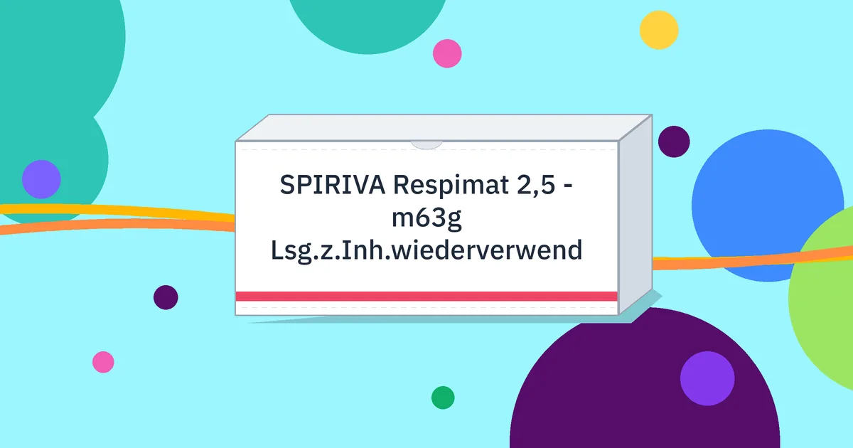 Symbolbild: Packung mit der Aufschrift SPIRIVA Respimat 2,5 -m63g Lsg.z.Inh.wiederverwend (PZN 16120806) – Verfügbarkeit und Bezug in Apotheken in Frankfurt am Main