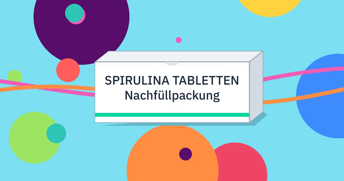 Symbolbild: Packung mit der Aufschrift SPIRULINA TABLETTEN Nachfüllpackung (PZN 07038307) – Verfügbarkeit und Bezug in Apotheken in Frankfurt am Main