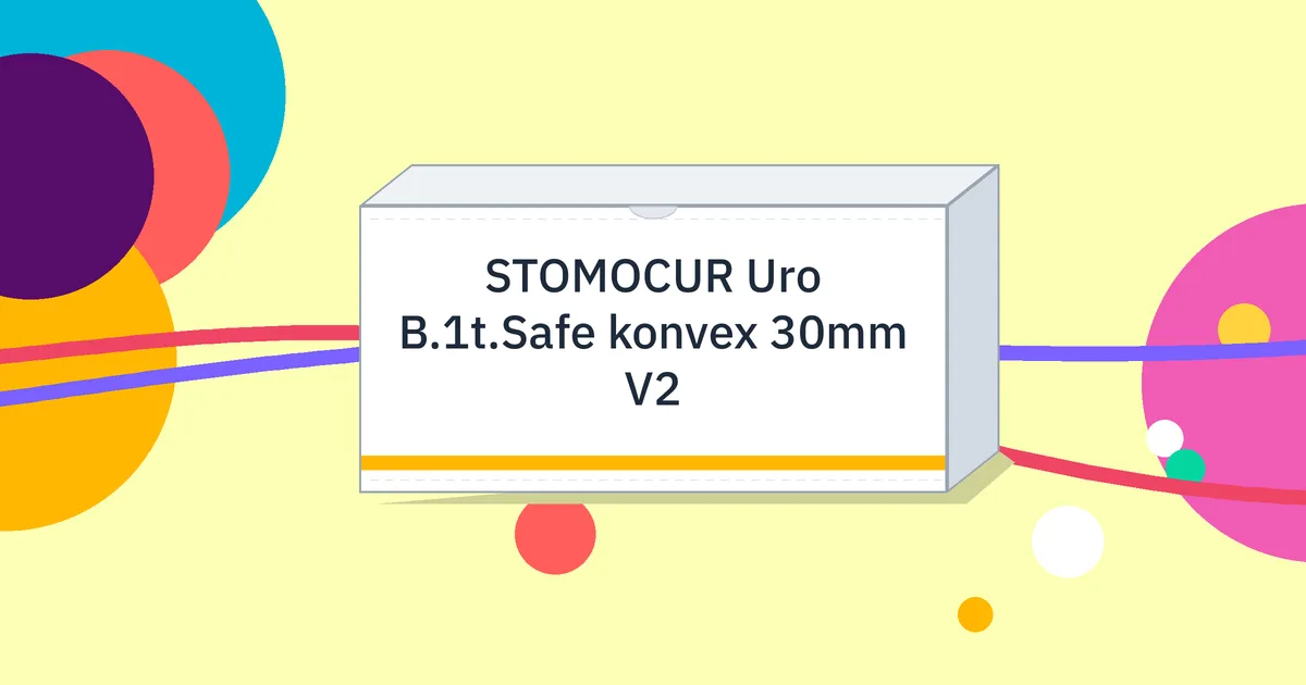 Symbolbild: Packung mit der Aufschrift STOMOCUR Uro B.1t.Safe konvex 30mm V2 (PZN 13866959) – Verfügbarkeit und Bezug in Apotheken in Frankfurt am Main