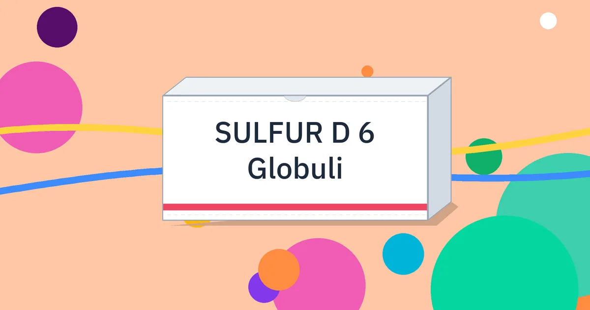 Symbolbild: Packung mit der Aufschrift SULFUR D 6 Globuli (PZN 11282579) – Verfügbarkeit und Bezug in Apotheken in Frankfurt am Main