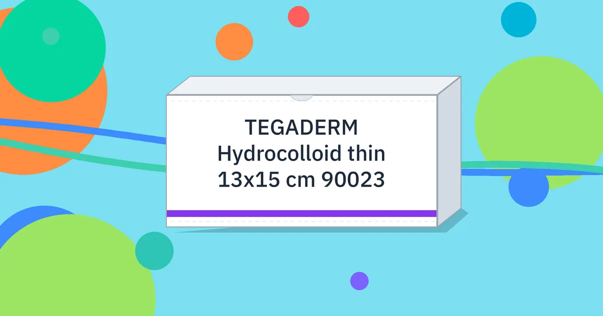 Symbolbild: Packung mit der Aufschrift TEGADERM Hydrocolloid thin 13x15 cm 90023 (PZN 04971344) – Verfügbarkeit und Bezug in Apotheken in Frankfurt am Main