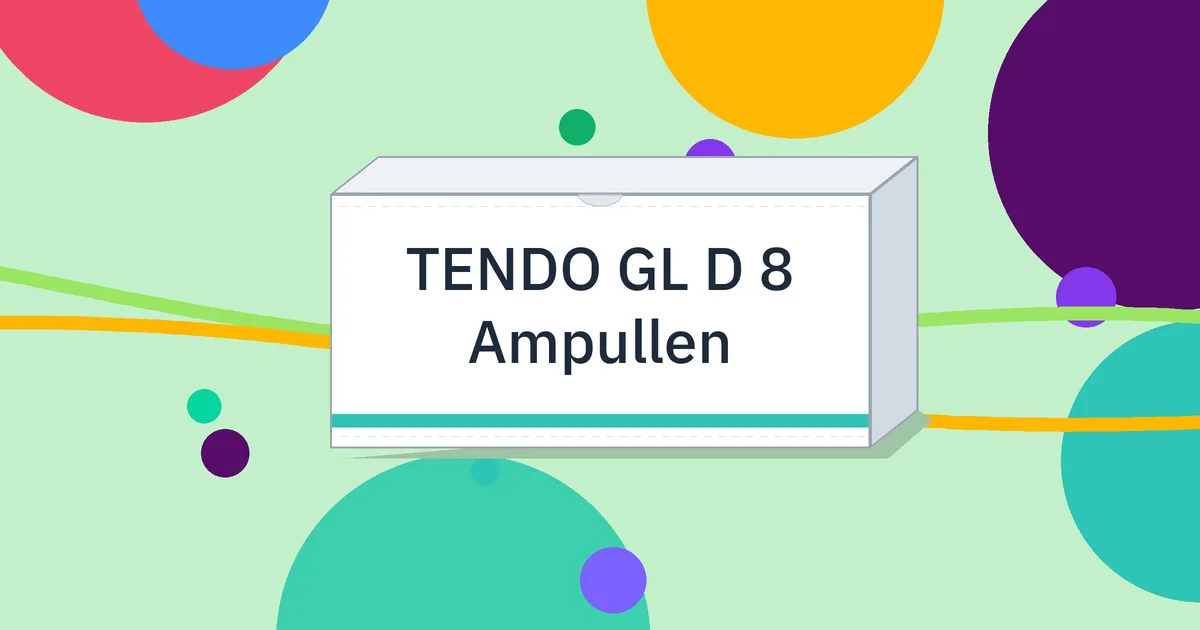 Symbolbild: Packung mit der Aufschrift TENDO GL D 8 Ampullen (PZN 03658941) – Verfügbarkeit und Bezug in Apotheken in Frankfurt am Main