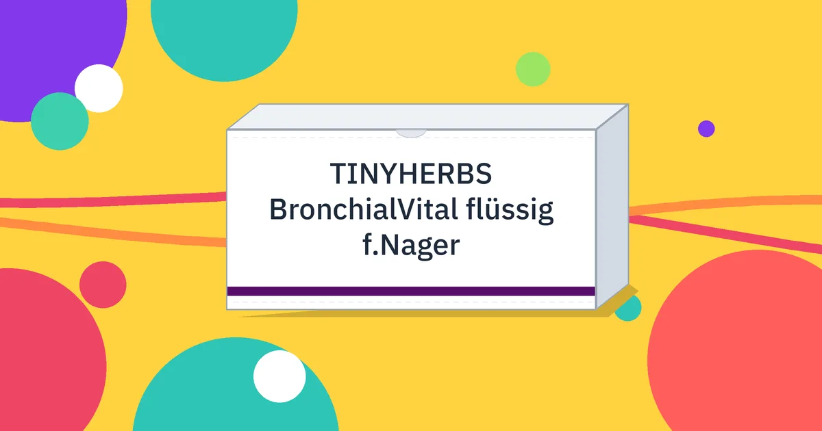 Symbolbild: Packung mit der Aufschrift TINYHERBS BronchialVital flüssig f.Nager (PZN 19623761) – Verfügbarkeit und Bezug in Apotheken in Frankfurt am Main
