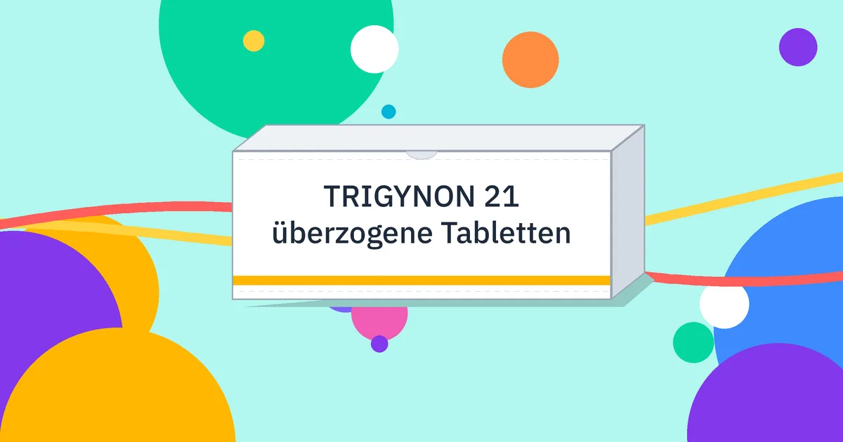 Symbolbild: Packung mit der Aufschrift TRIGYNON 21 überzogene Tabletten (PZN 10524477) – Verfügbarkeit und Bezug in Apotheken in Frankfurt am Main