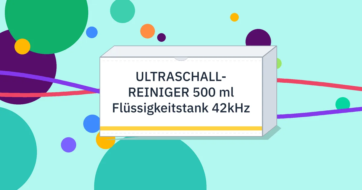 Symbolbild: Packung mit der Aufschrift ULTRASCHALL-REINIGER 500 ml Flüssigkeitstank 42kHz (PZN 11034054) – Verfügbarkeit und Bezug in Apotheken in Frankfurt am Main