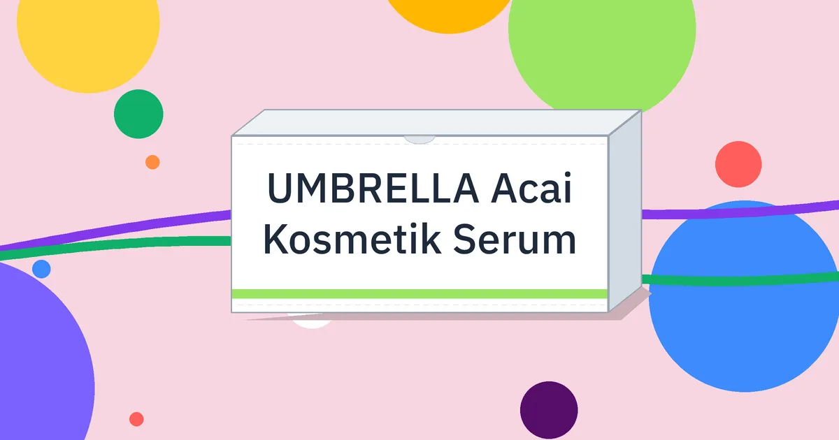 Symbolbild: Packung mit der Aufschrift UMBRELLA Acai Kosmetik Serum (PZN 09233378) – Verfügbarkeit und Bezug in Apotheken in Frankfurt am Main