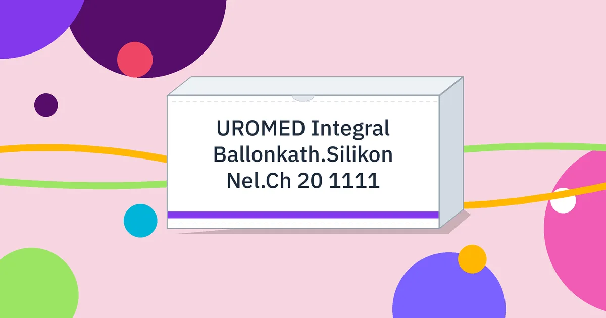 Symbolbild: Packung mit der Aufschrift UROMED Integral Ballonkath.Silikon Nel.Ch 20 1111 (PZN 00616787) – Verfügbarkeit und Bezug in Apotheken in Frankfurt am Main