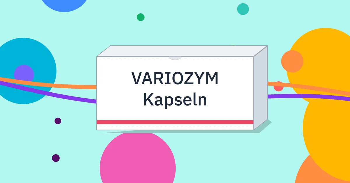 Symbolbild: Packung mit der Aufschrift VARIOZYM Kapseln (PZN 13724461) – Verfügbarkeit und Bezug in Apotheken in Frankfurt am Main