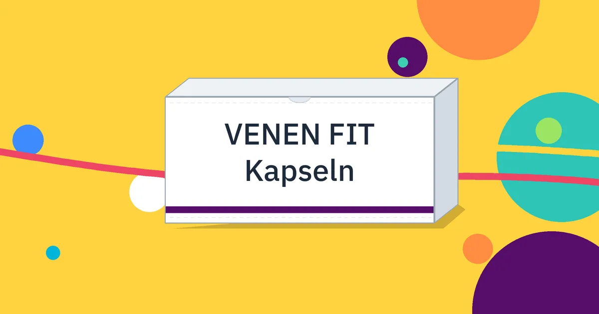 Symbolbild: Packung mit der Aufschrift VENEN FIT Kapseln (PZN 11081473) – Verfügbarkeit und Bezug in Apotheken in Frankfurt am Main
