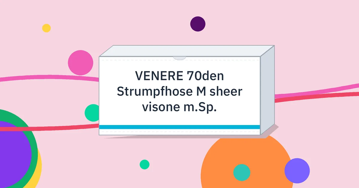 Symbolbild: Packung mit der Aufschrift VENERE 70den Strumpfhose M sheer visone m.Sp. (PZN 16173056) – Verfügbarkeit und Bezug in Apotheken in Frankfurt am Main