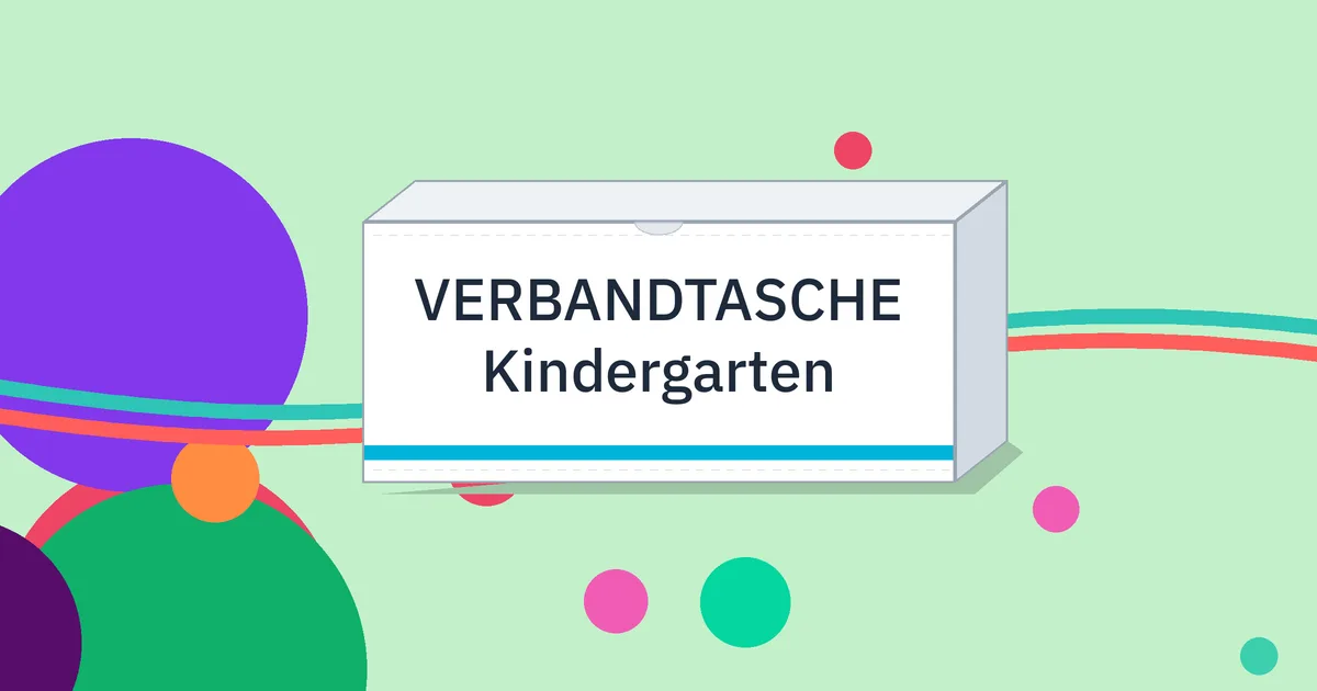Symbolbild: Packung mit der Aufschrift VERBANDTASCHE Kindergarten (PZN 01747847) – Verfügbarkeit und Bezug in Apotheken in Frankfurt am Main