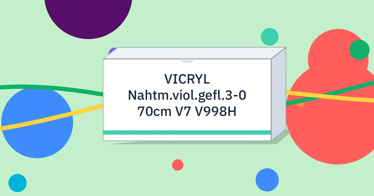 Symbolbild: Packung mit der Aufschrift VICRYL Nahtm.viol.gefl.3-0 70cm V7 V998H (PZN 16392924) – Verfügbarkeit und Bezug in Apotheken in Frankfurt am Main