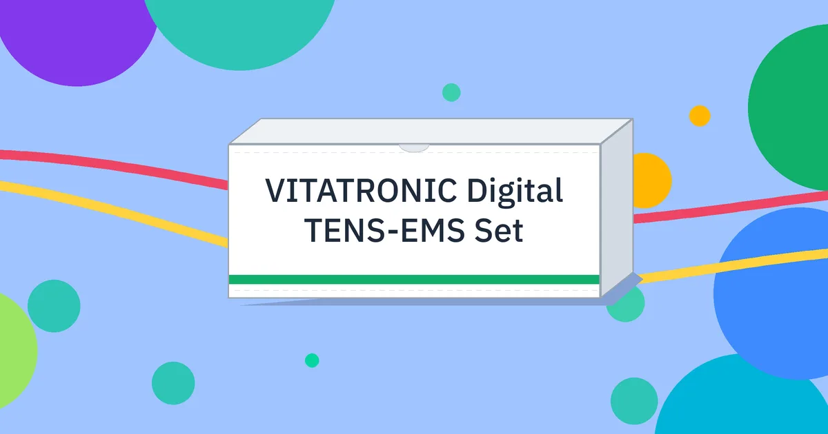 Symbolbild: Packung mit der Aufschrift VITATRONIC Digital TENS-EMS Set (PZN 01606058) – Verfügbarkeit und Bezug in Apotheken in Frankfurt am Main