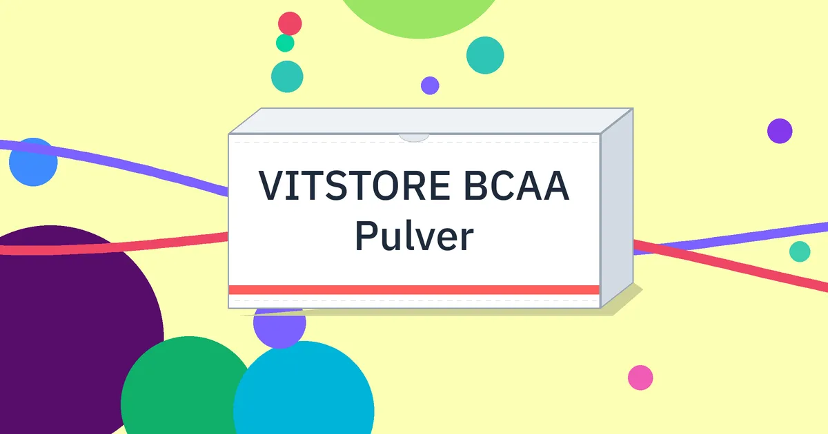 Symbolbild: Packung mit der Aufschrift VITSTORE BCAA Pulver (PZN 19422318) – Verfügbarkeit und Bezug in Apotheken in Frankfurt am Main