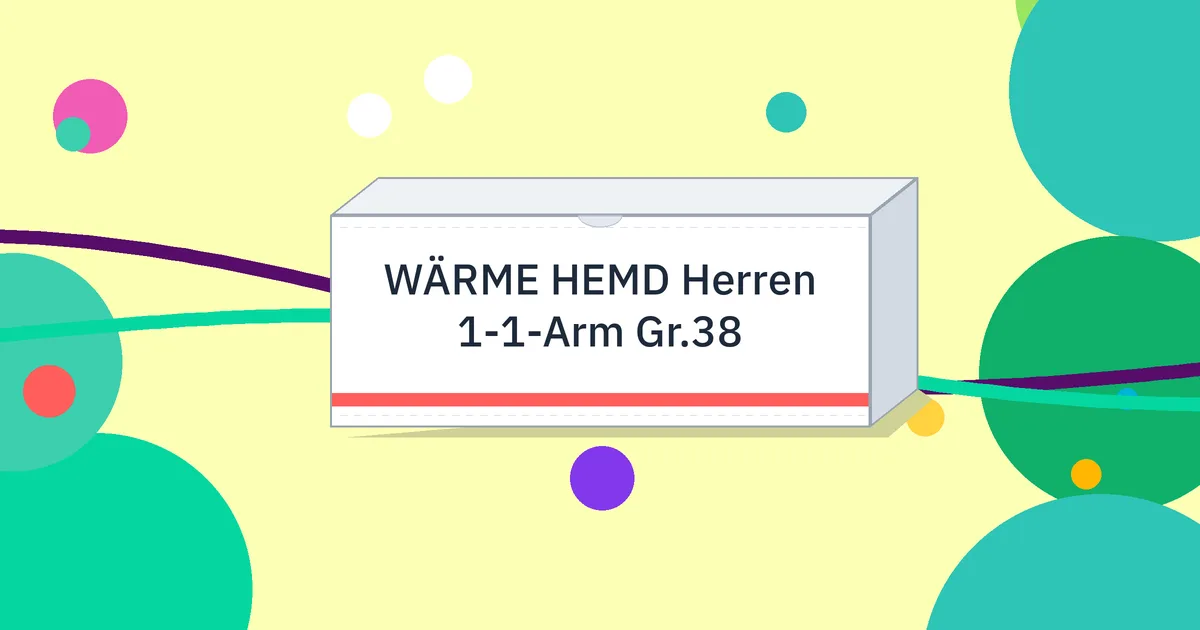 Symbolbild: Packung mit der Aufschrift WÄRME HEMD Herren 1-1-Arm Gr.38 (PZN 02445893) – Verfügbarkeit und Bezug in Apotheken in Frankfurt am Main