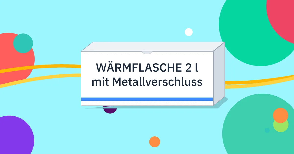 Symbolbild: Packung mit der Aufschrift WÄRMFLASCHE 2 l mit Metallverschluss (PZN 01740354) – Verfügbarkeit und Bezug in Apotheken in Frankfurt am Main