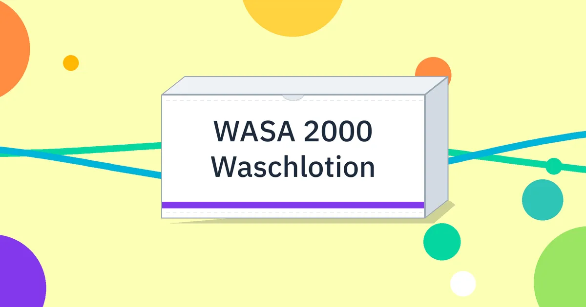 Symbolbild: Packung mit der Aufschrift WASA 2000 Waschlotion (PZN 01846348) – Verfügbarkeit und Bezug in Apotheken in Frankfurt am Main