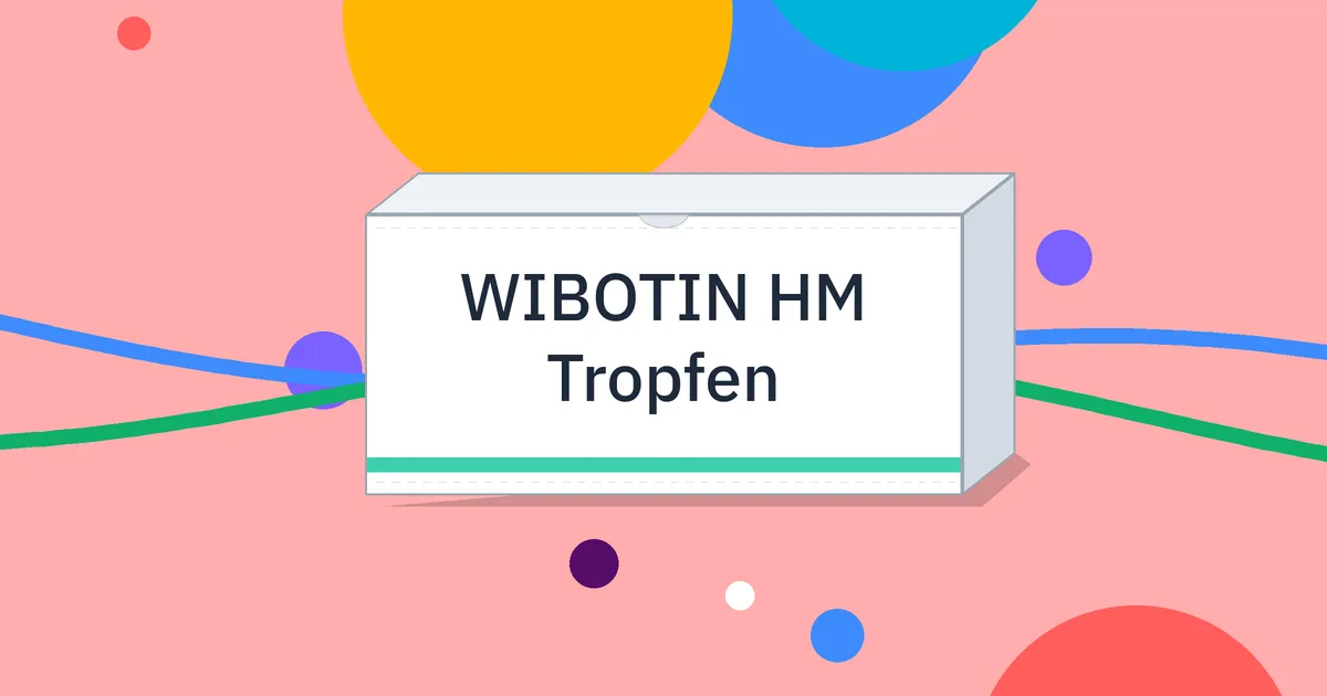Symbolbild: Packung mit der Aufschrift WIBOTIN HM Tropfen (PZN 04636692) – Verfügbarkeit und Bezug in Apotheken in Frankfurt am Main